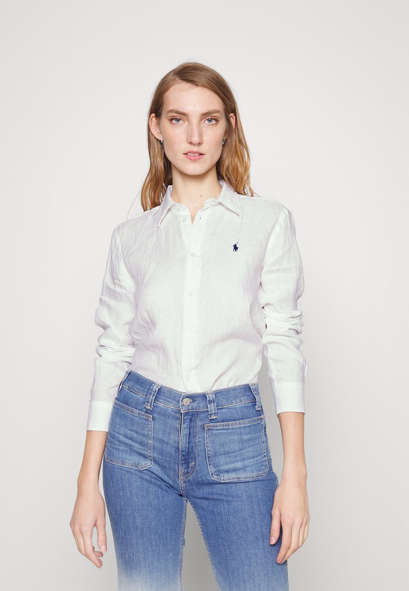 Polo Ralph Lauren CLASSIC LONG SLEEVE BUTTON FRONT - Button-down blouse ...