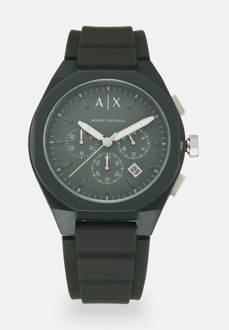 Armani Exchange WATCH - Chronograph watch - green/rose gold-coloured ...