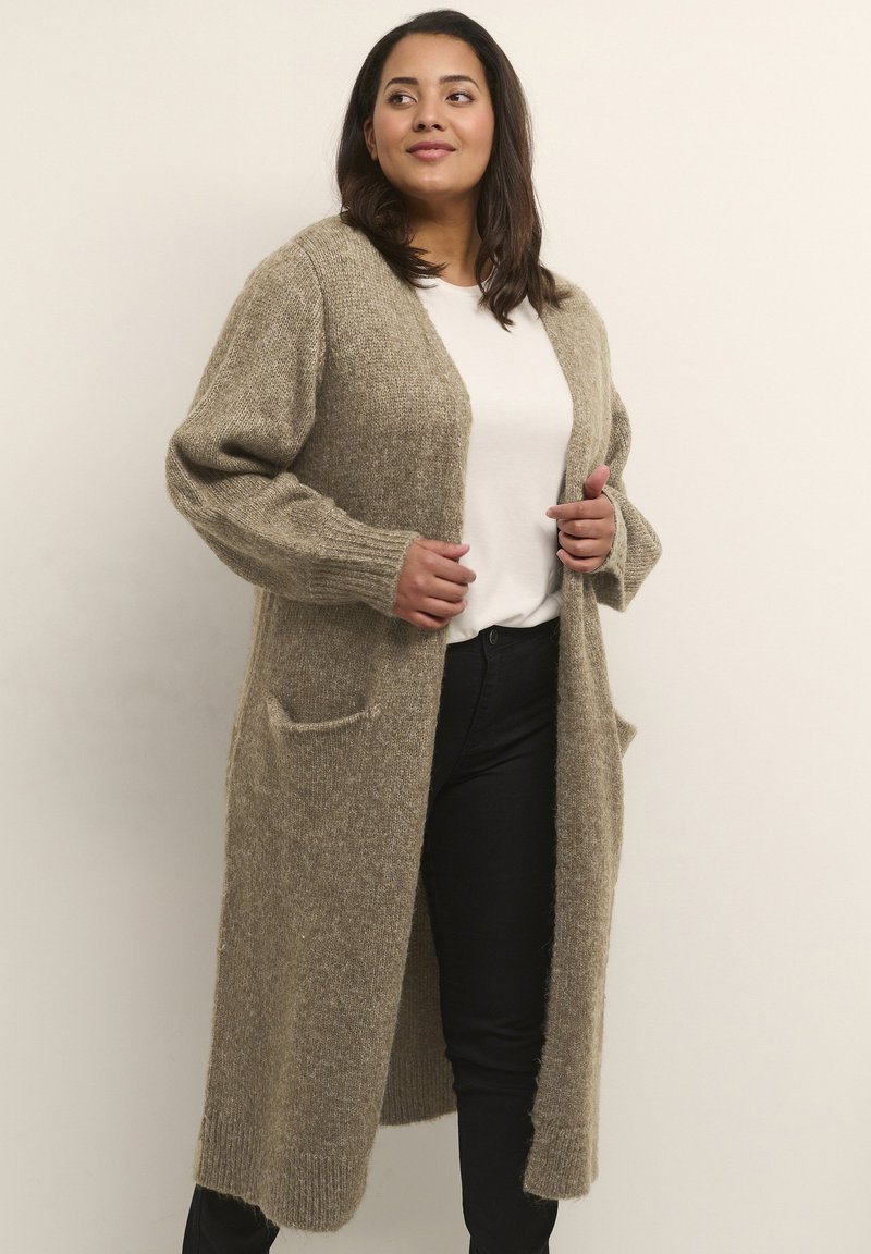 Kaffe Curve KCALICIA LONG - Kofta - canteen melange/brunmelerad ...