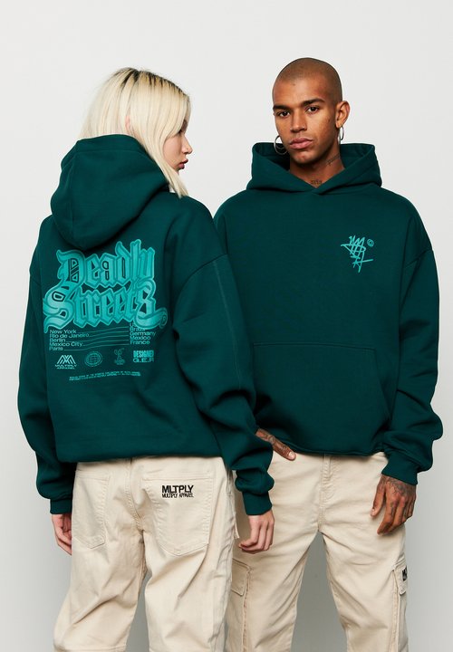 Multiply Apparel OVERSIZE SUSPICIOUS - Hoodie - black soda washed ...