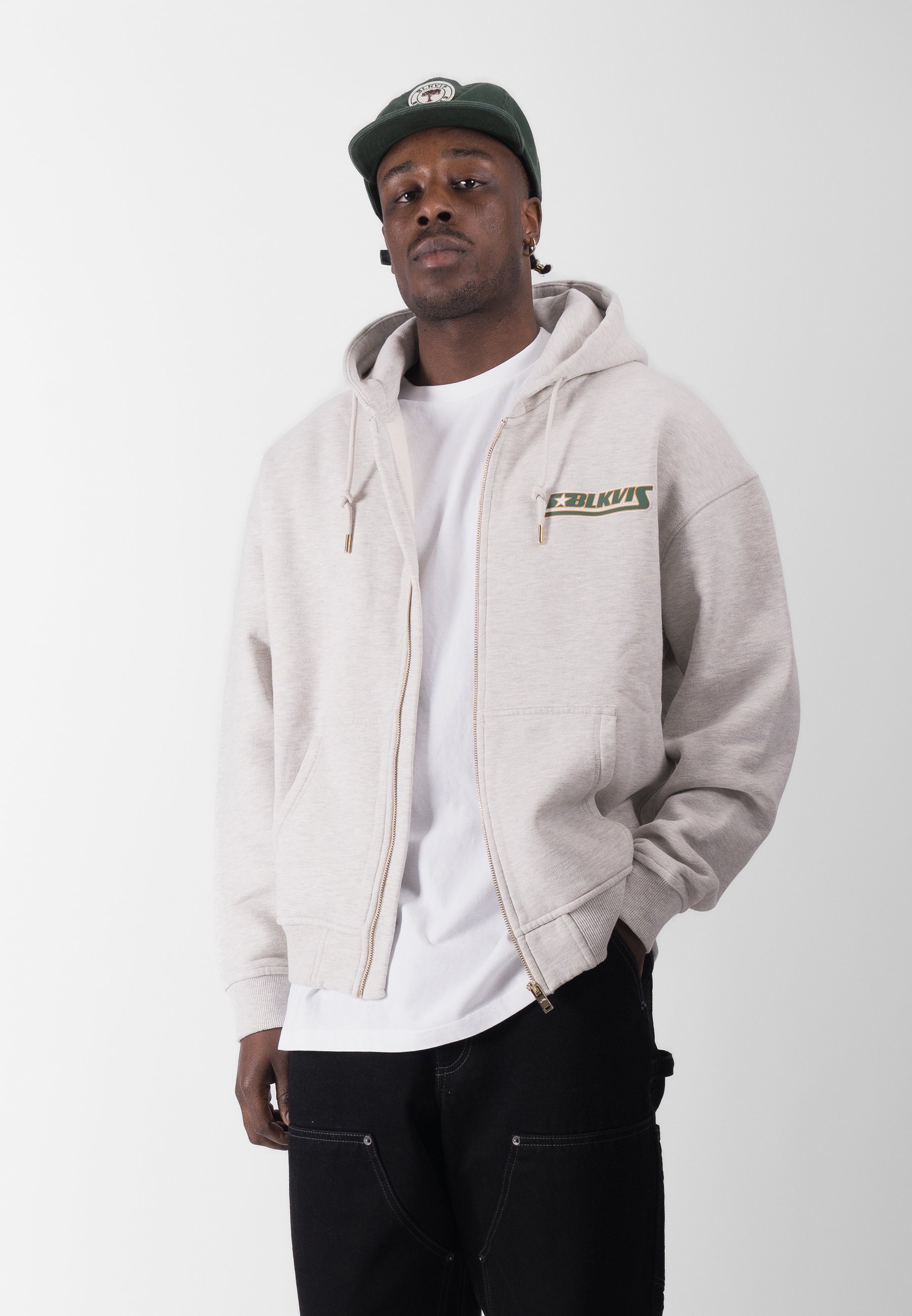 BLKVIS VENTIQUATTRO ZIP HOODY UNISEX - Sweatjacke - grey heather/grau ...