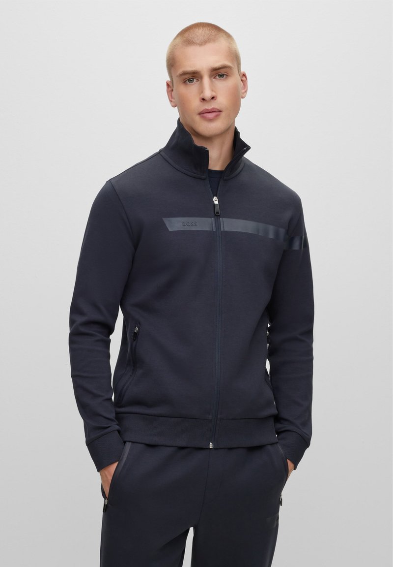 BOSS SKAZ 1 - Sweater met rits - dark blue two/donkerblauw - Zalando.nl