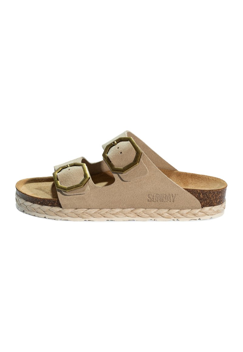 SUNBAY TURMERO - Pantolette flach - beige - Zalando.de