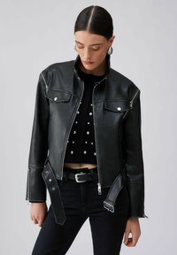 LIU JO WITH DETACHABLE SLEEVES - Veste en similicuir - black/noir - ZALANDO