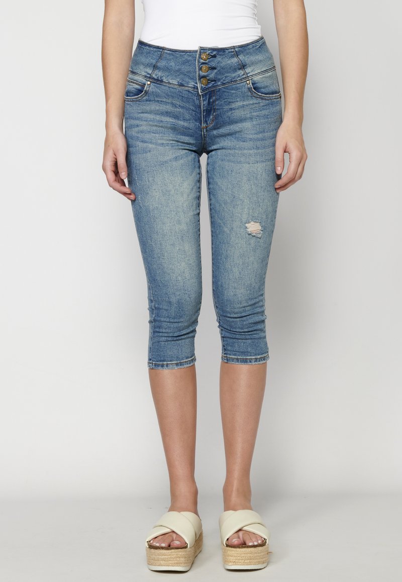 Koroshi PIRATE - Jeans Shorts - azul osc dark blue/dunkelblau - Zalando
