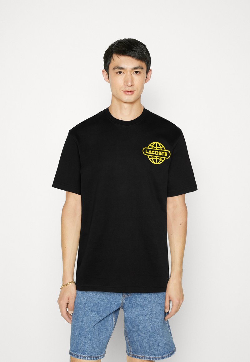 Lacoste T Shirt Print Black Schwarz Zalando At