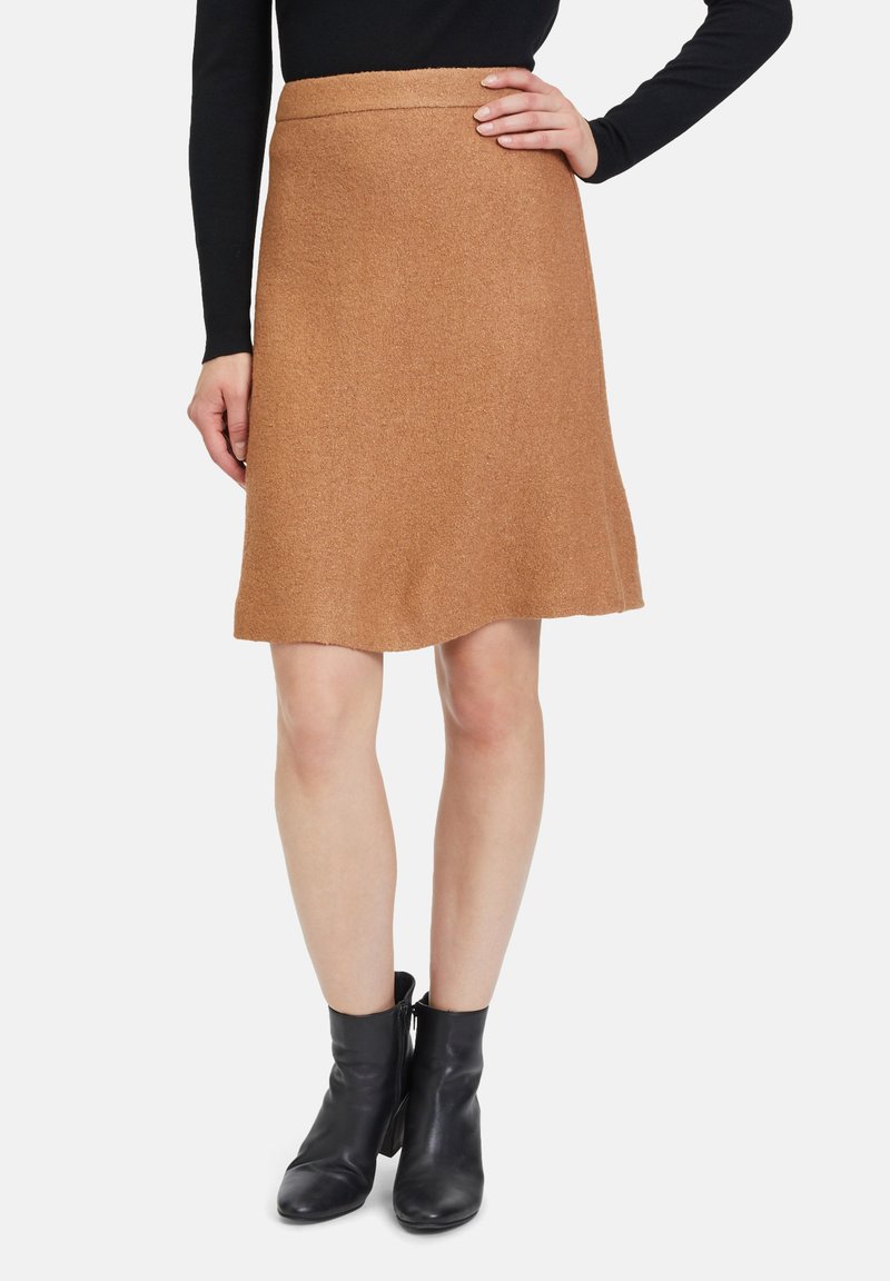 Betty Barclay BOILED MIT REISSVERSCHLUSS - A-lijn rok - beige/bruin ...