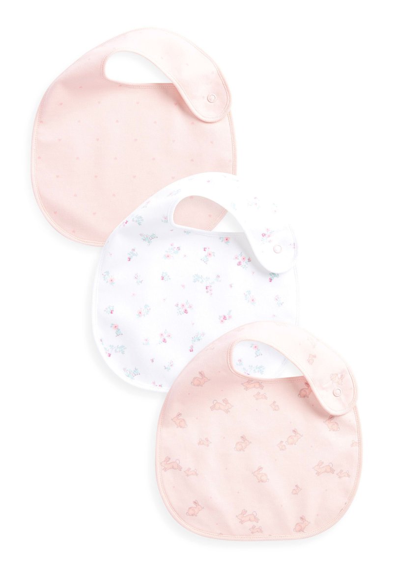 Next 3 PACK STANDARD - Bib - pink bunny/mottled pink - Zalando
