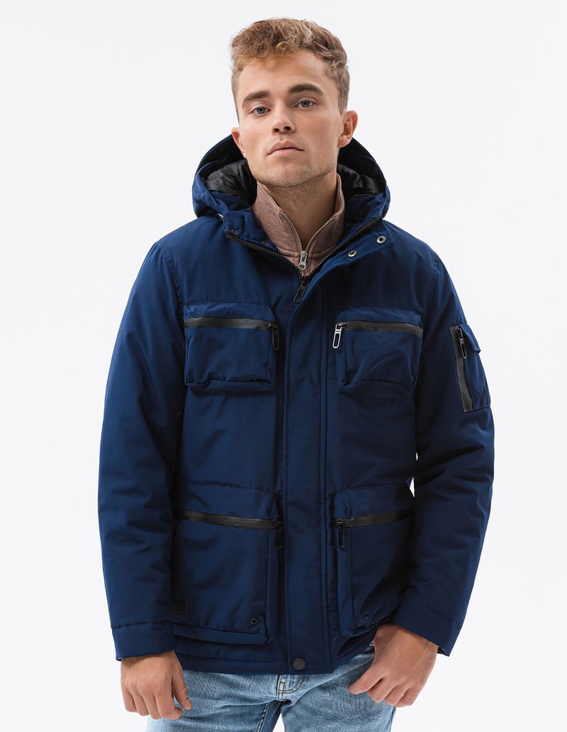 Ombre Winter jacket - navy blue/blue - Zalando.de