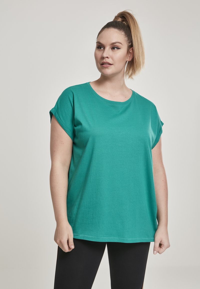 Urban Classics EXTENDED SHOULDER - T-Shirt basic - fresh green/grün ...