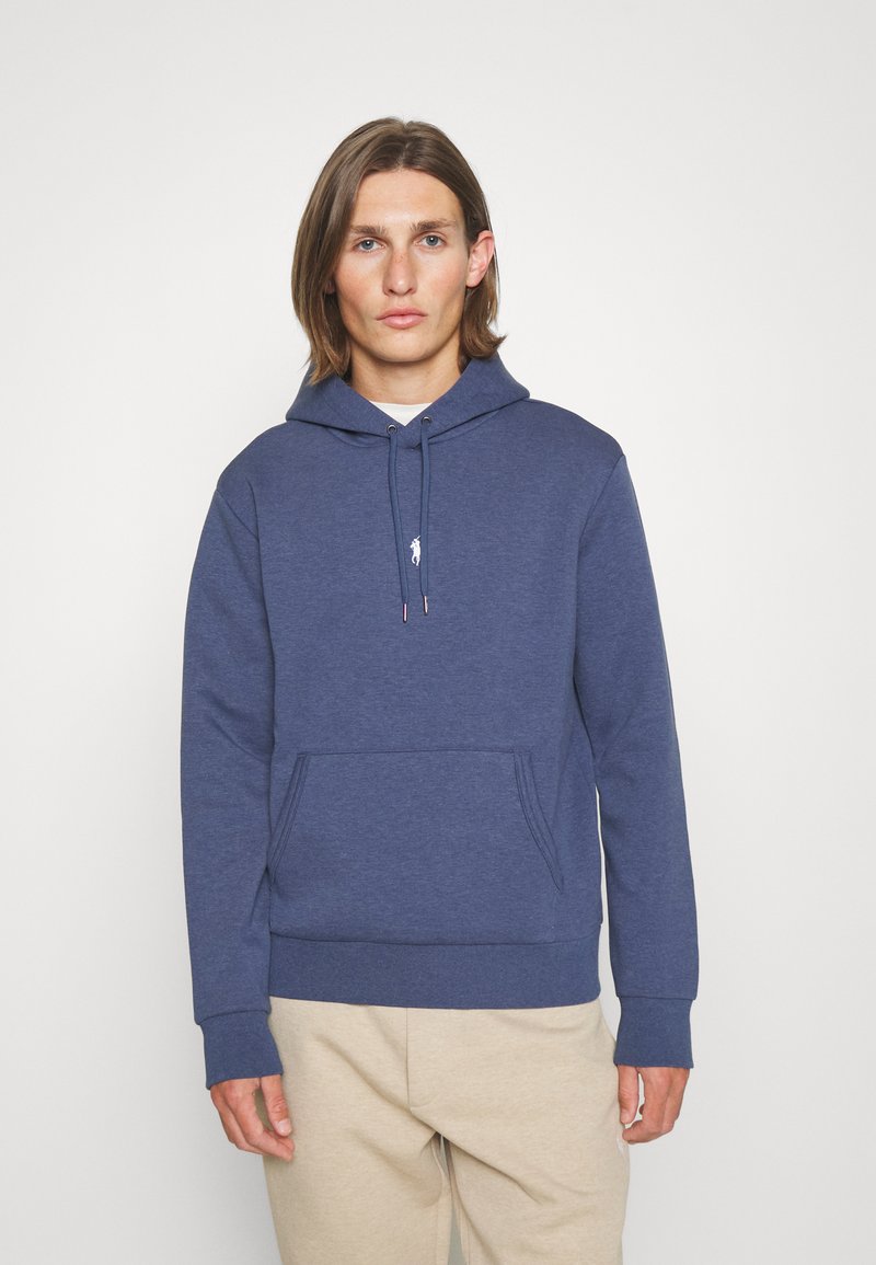 Polo Ralph Lauren DOUBLE-KNIT HOODIE - Sweatshirt - derby blue heather ...