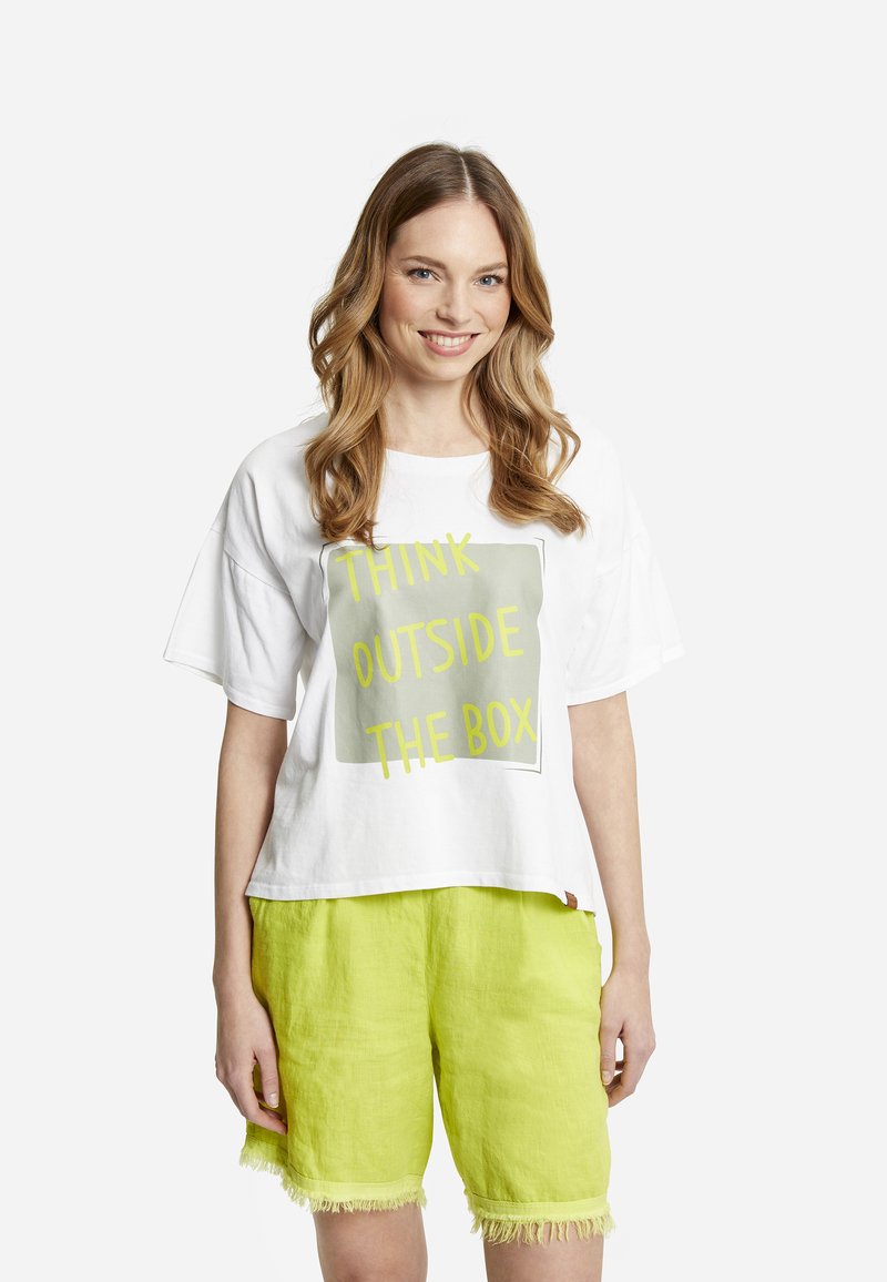 Heartkiss T-Shirt print - light olive/weiß - Zalando.de