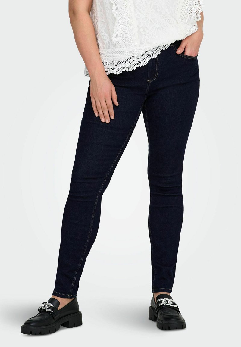 ONLY Carmakoma CARWILLY - Jeans Skinny Fit - dark blue denim/dark-blue ...