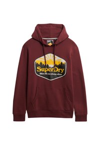 Superdry SUN TAB - Hoodie - port red/paars - Zalando.nl
