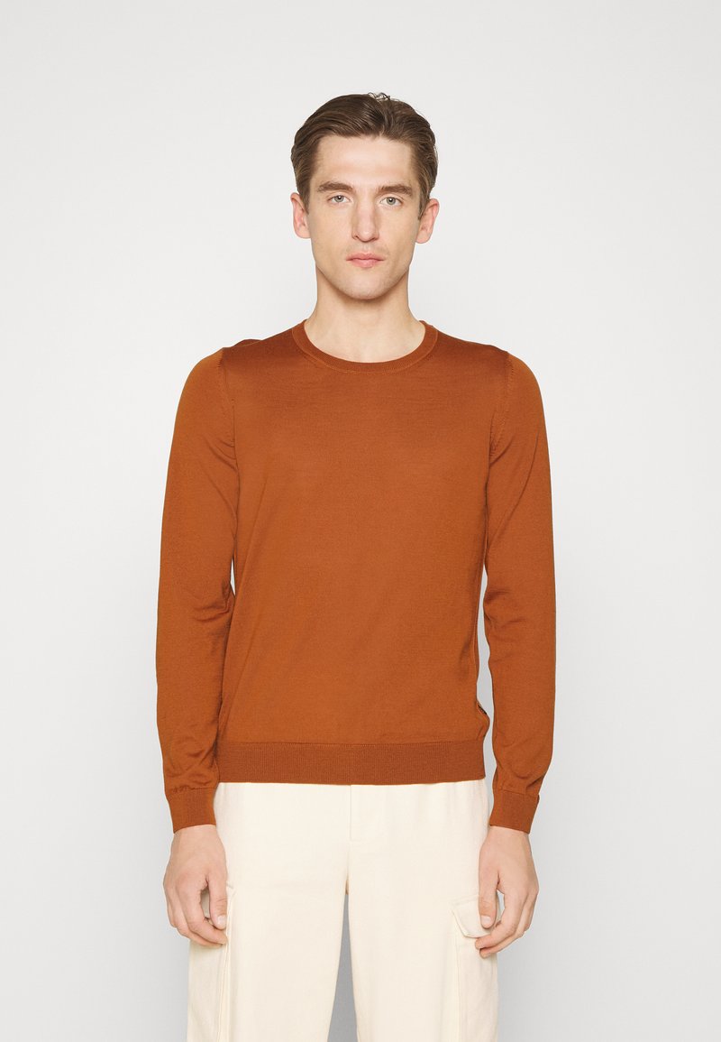 BOSS LENO - Strickpullover - rust/copper/burned-orange denim - Zalando.at
