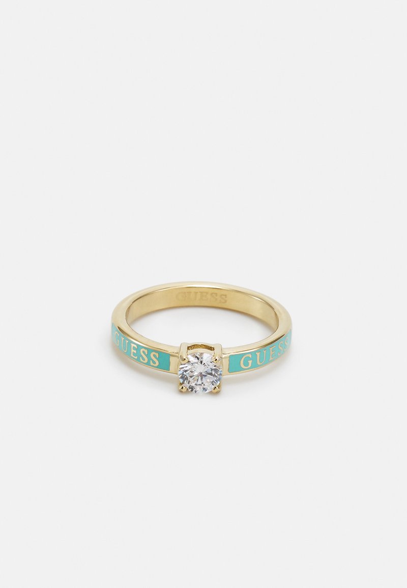 Guess IT'S RAINING RINGS - Ring - yellow gold-coloured/aquamarine ...