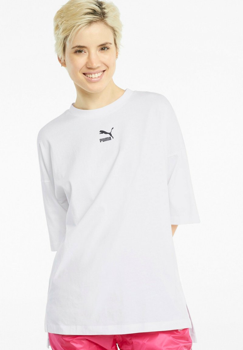 Puma Basic T-shirt - puma white/white - Zalando.de