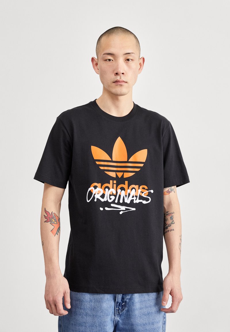 adidas Originals STREET - Print T-shirt - black - Zalando.ie