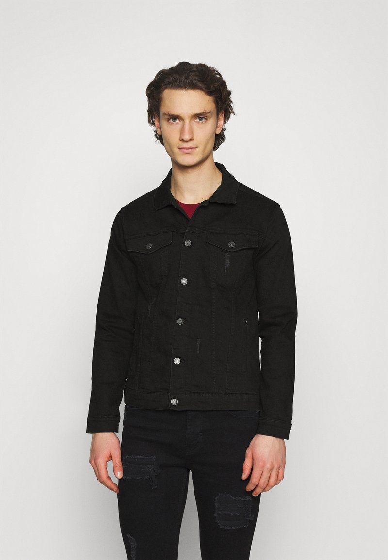 Denim Project Kurtka jeansowa/czarny - Zalando.pl