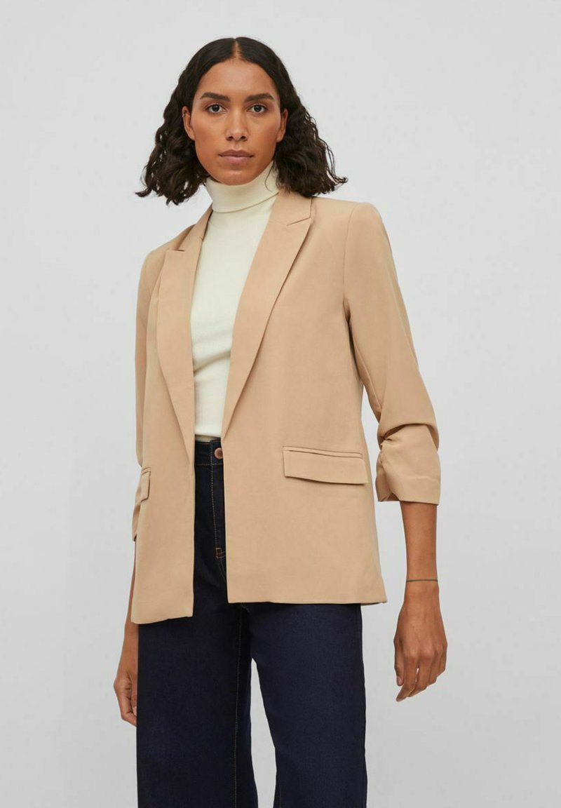 VILA 3 4-ARM - Blazer - sesame/lichtbruin - Zalando.be
