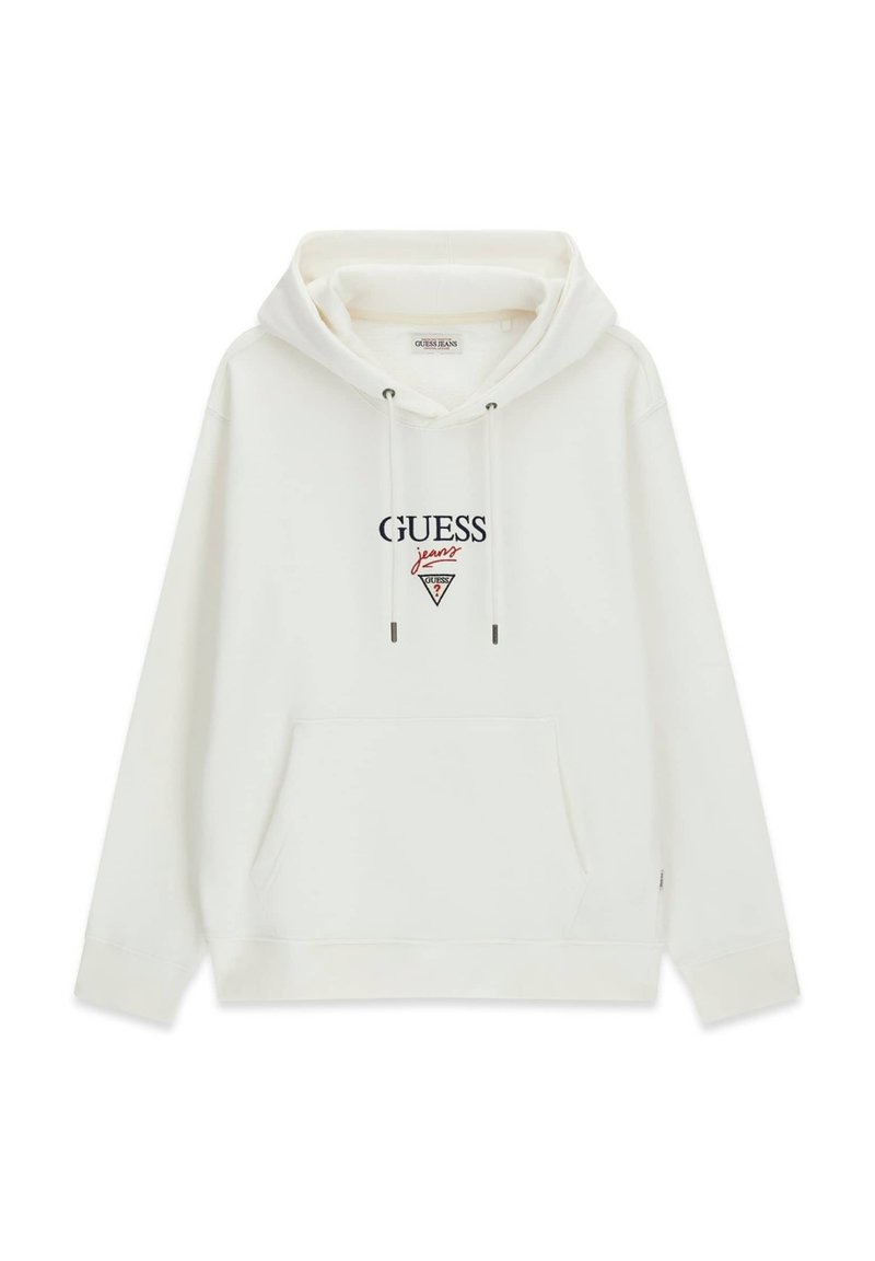 Guess Jeans GJ REG BAKER LOGO HOODIE - Hoodie - weiß/wit - Zalando.nl