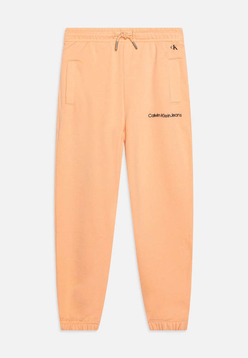 Calvin Klein Jeans Logo Träningsbyxor Fresh Cantaloupe Ljusrosa