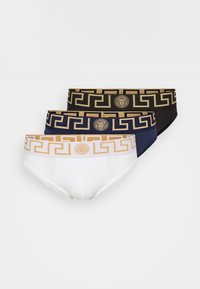 Versace UNDERPANTS TOPEKA STRETCH NEW LOGO 3 PACK - Braguitas - black/dark blue/white/negro ...
