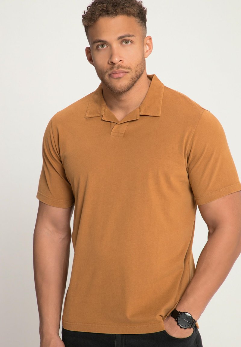STHUGE HALBARM - Polo - marron cognac/arancione - Zalando.it