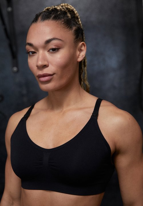 Athleta SOLACE BRA - Sport-BH mit mittlerer Stützkraft - black/schwarz ...