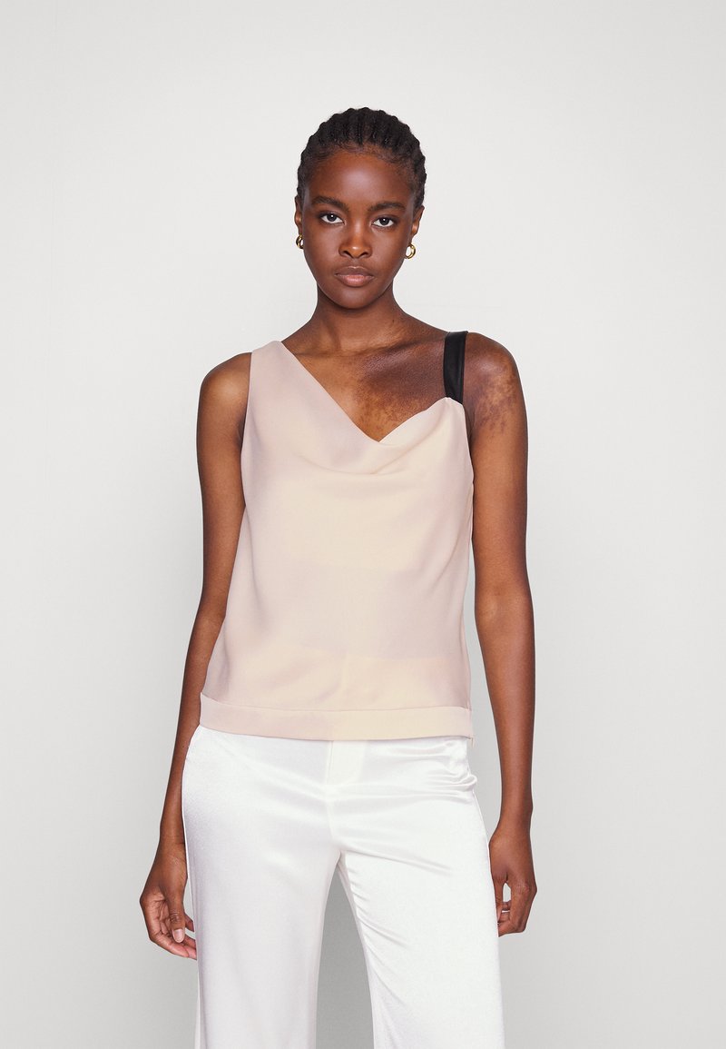 DKNY COWL STRAP - Blouse - gold sand/sand - Zalando