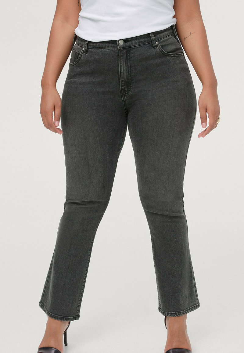 Ellos Plus Collection Lex Bootcut Jeans Grauschwarz Dark Grey