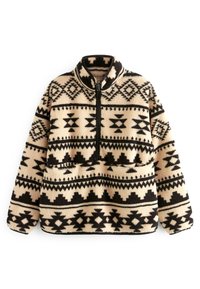 Next HALF ZIP BORG - Fleece jumper - monochrome aztec print/black - Zalando