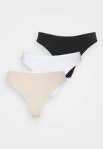 ONLY ONLVICKY THONG 3 PACK - Tanga - black/nude/white/negro - Zalando.es