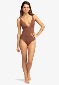 Roxy SILKY ISLAND - HIGH LEG - Badeanzug - brown/braun - Zalando.ch