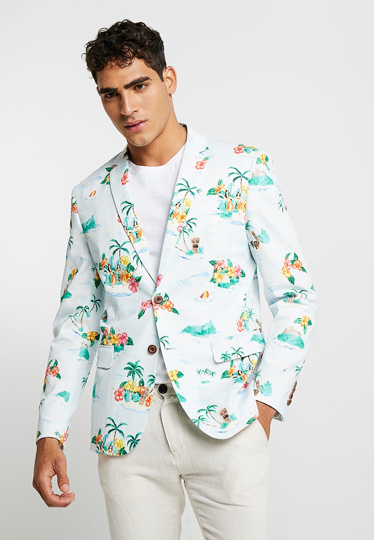 OppoSuits HAWAIIAN - Blazer jacket - aloha blue/light blue - Zalando.ie