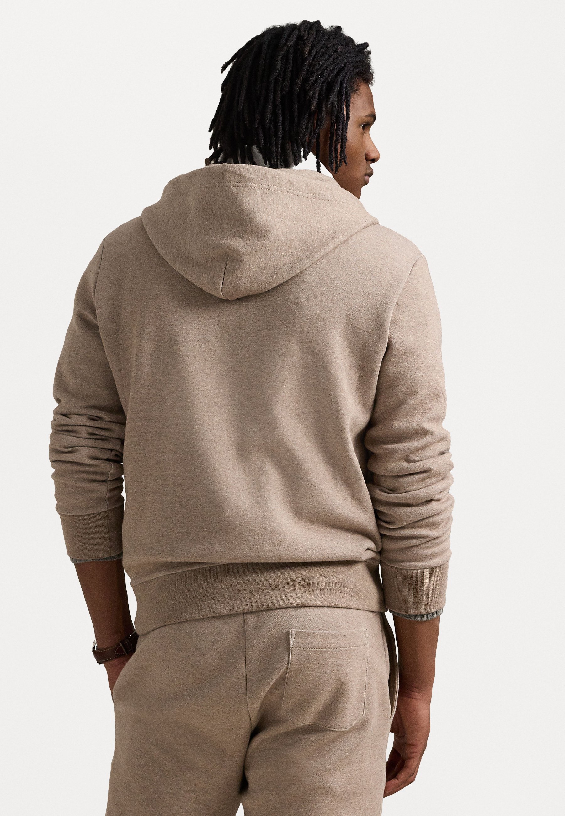 (取寄) ラルフローレン メンズ ダブル ニット フル ジップ ブーディ Polo Ralph Lauren men Double Knit Full Zip Hoodie Tuscan Beige Heather Polo Ralph Lauren DOUBLE-KNIT FULL-ZIP HOODIE - Zip-up sweatshirt