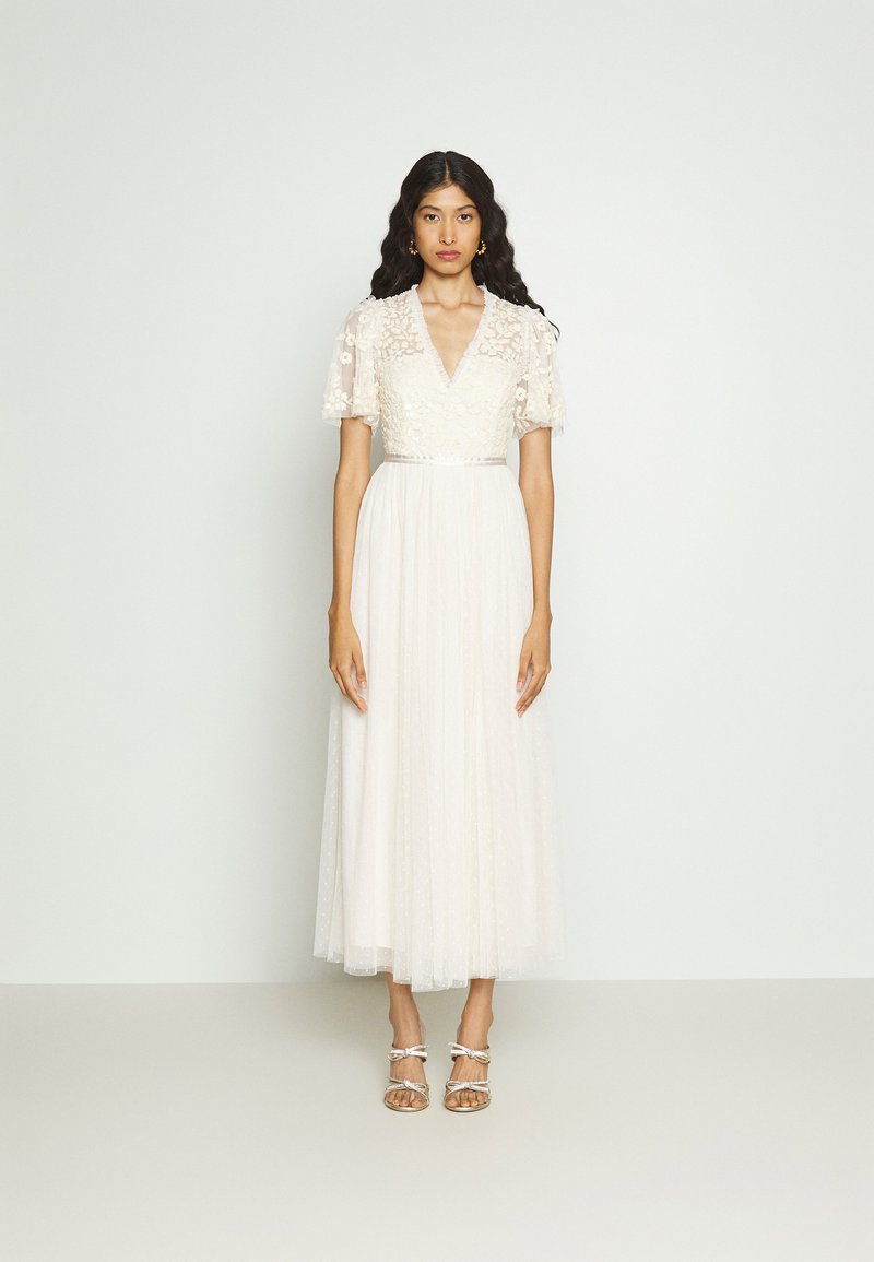 Needle & Thread EXCLUSIVE AMALIE BODICE SHORT SLEEVE VNECK ANKLE GOWN ...