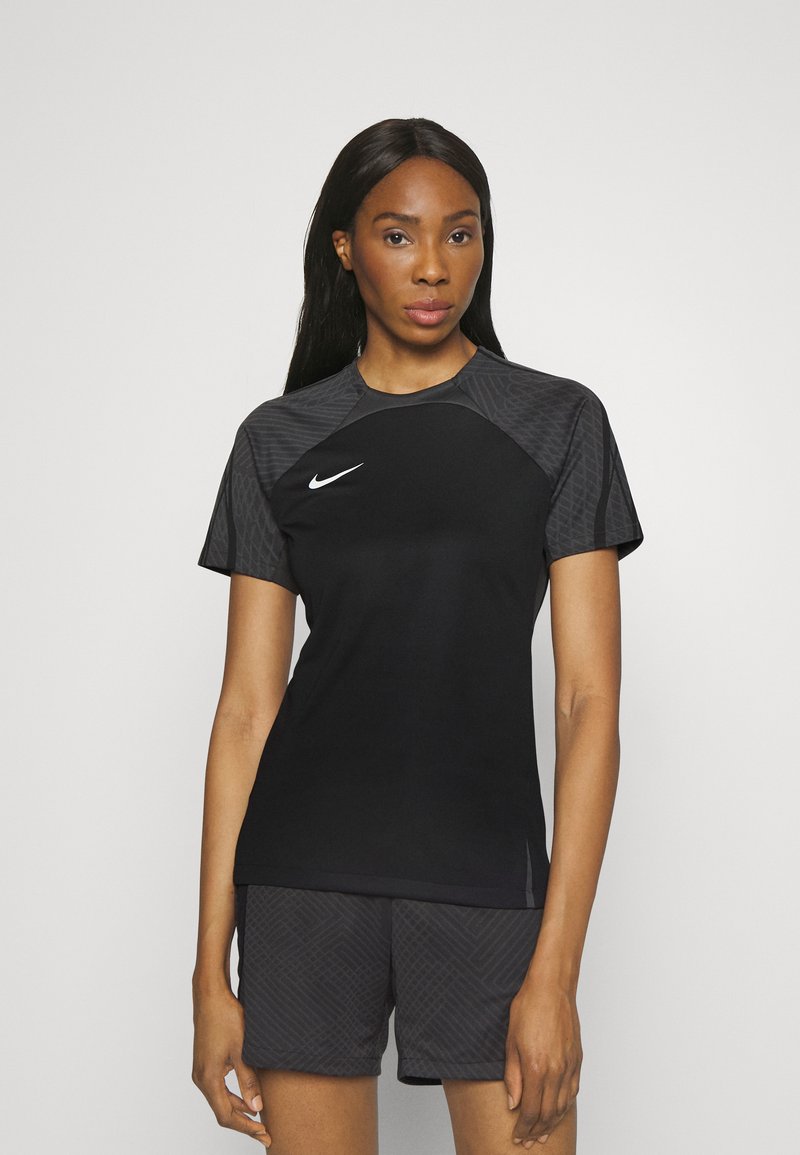 Nike Performance W Nk Df Strk Ss Top Sport T Shirt Black Anthracite