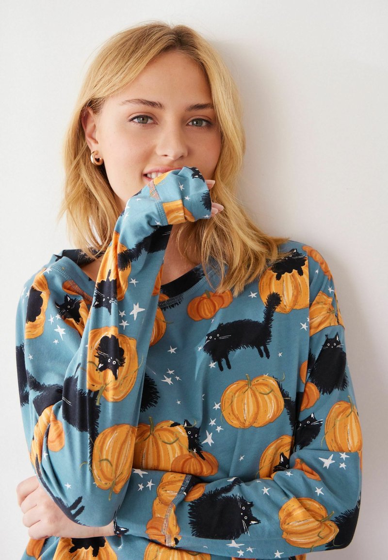 Next SET HALLOWEEN STANDARD - Pyjama - blue pumpkin/blauw - Zalando.nl