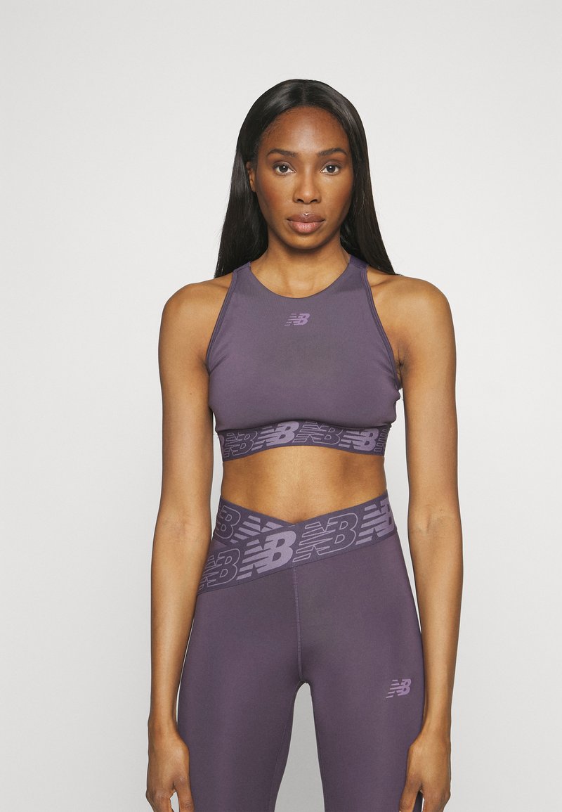 New Balance RELENTLESS CROP BRA - Medium support sports bra ...
