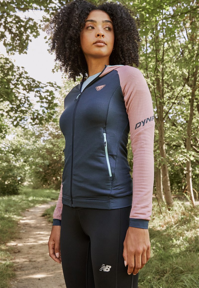 Dynafit SPEED HOODED - Sweat zippé - mokarosa/blueberry/bleu marine - ZALANDO.FR
