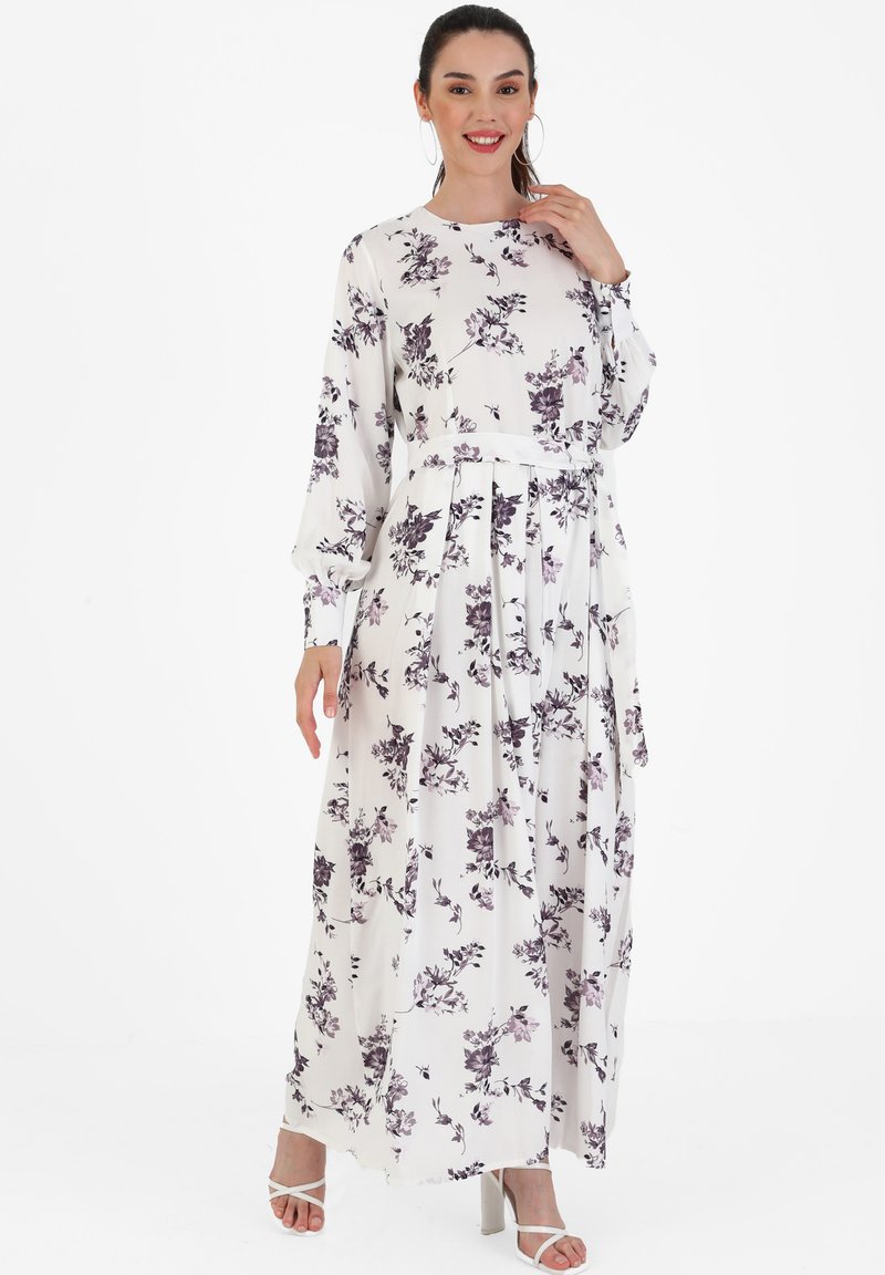 Modanisa TAVIN - Maxi dress - white fuchsia/multi-coloured - Zalando.ie