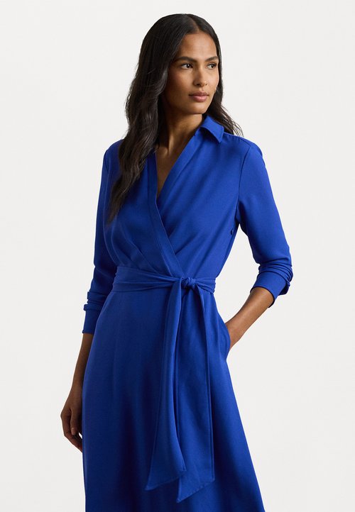 Lauren Ralph Lauren JILLEAH SHORT SLEEVE DAY DRESS - Vapaa-ajan mekko - indigo sail/sininen ...