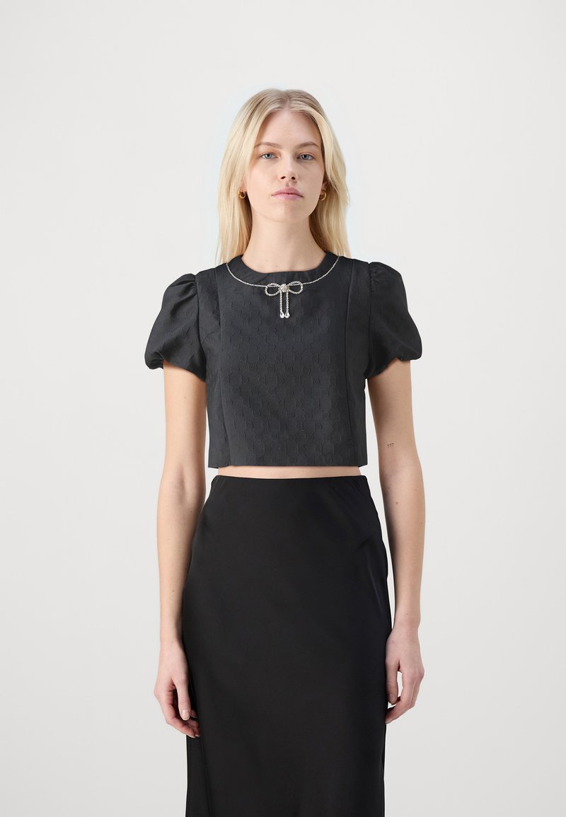 Sister Jane DALLAS JEWELS CROPPED - Blouse - black - Zalando.ie