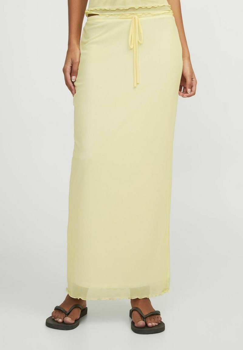 JJXX SAGE - Jupe trapèze - french vanilla/jaune clair - ZALANDO.FR