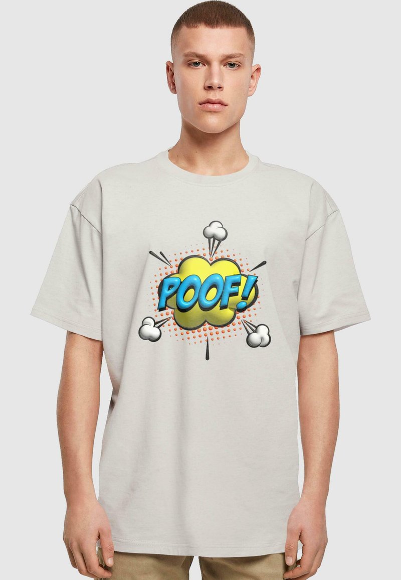 Merchcode POOF COMIC HEAVY OVERSIZED - Print T-shirt - lightasphalt ...
