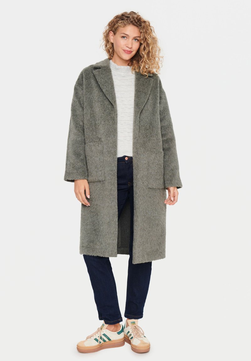 Saint Tropez CORASZ OUTERWEAR - Klassischer Mantel - musk melange/grün ...