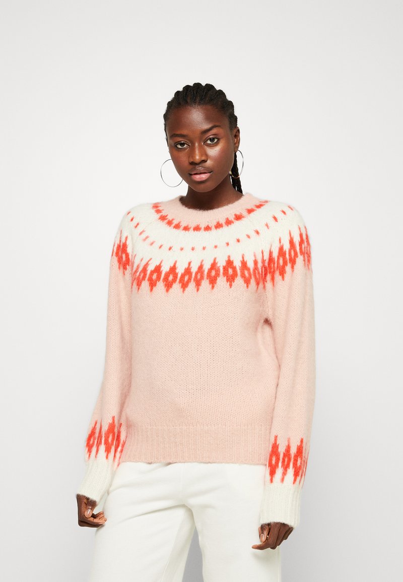 AllSaints Jumper - peach/orange multi/multi-coloured - Zalando.ie
