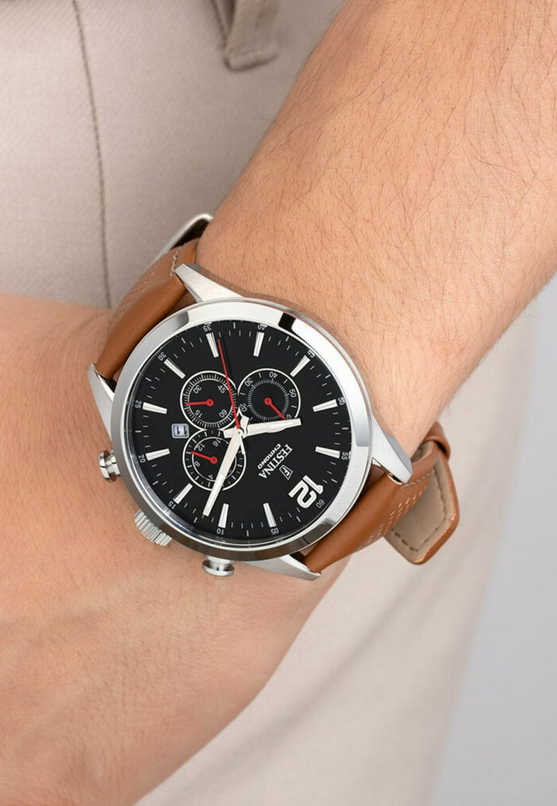 Festina TIMELESS - Chronograph watch - black/brown - Zalando.ie