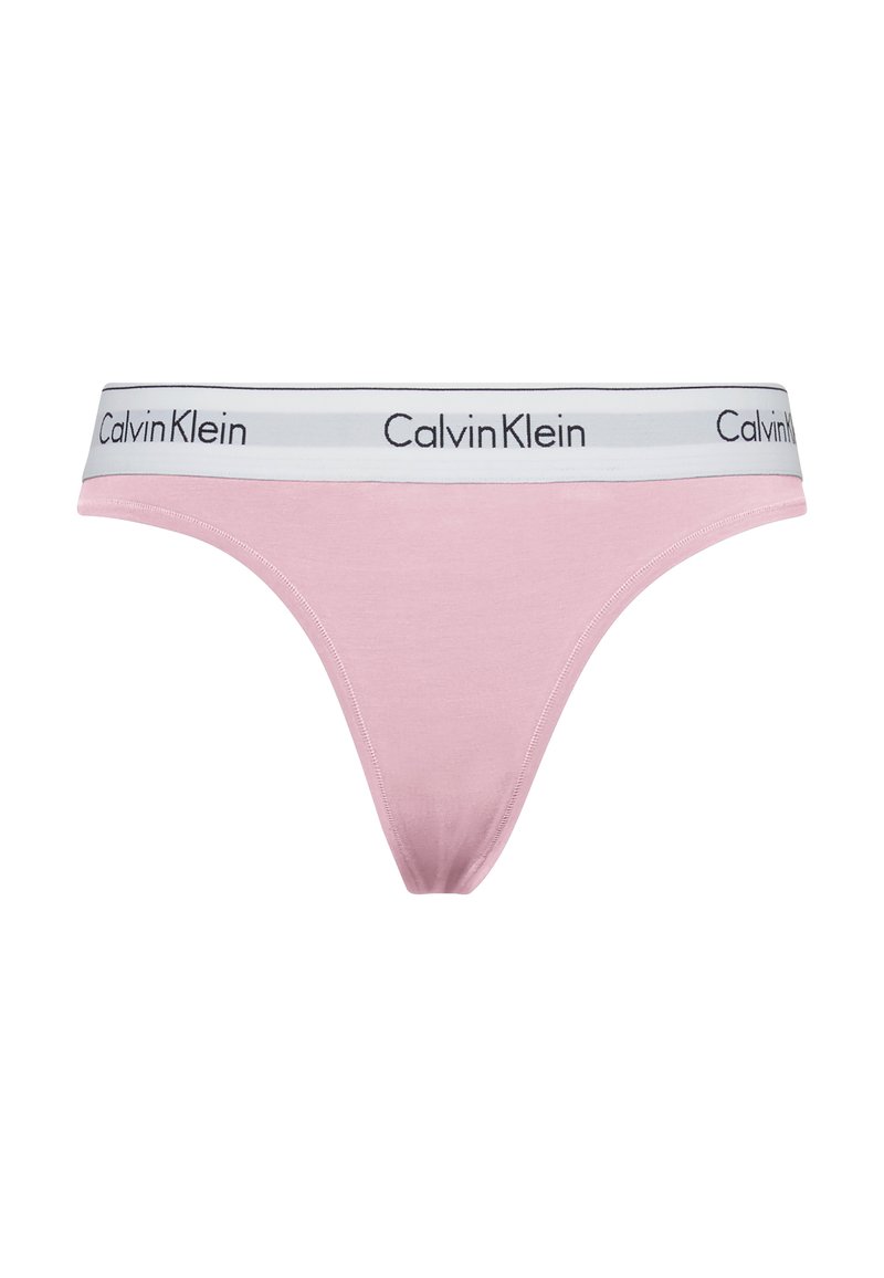 Calvin Klein Underwear THONG ICON - Thong - buff pink/off-white ...